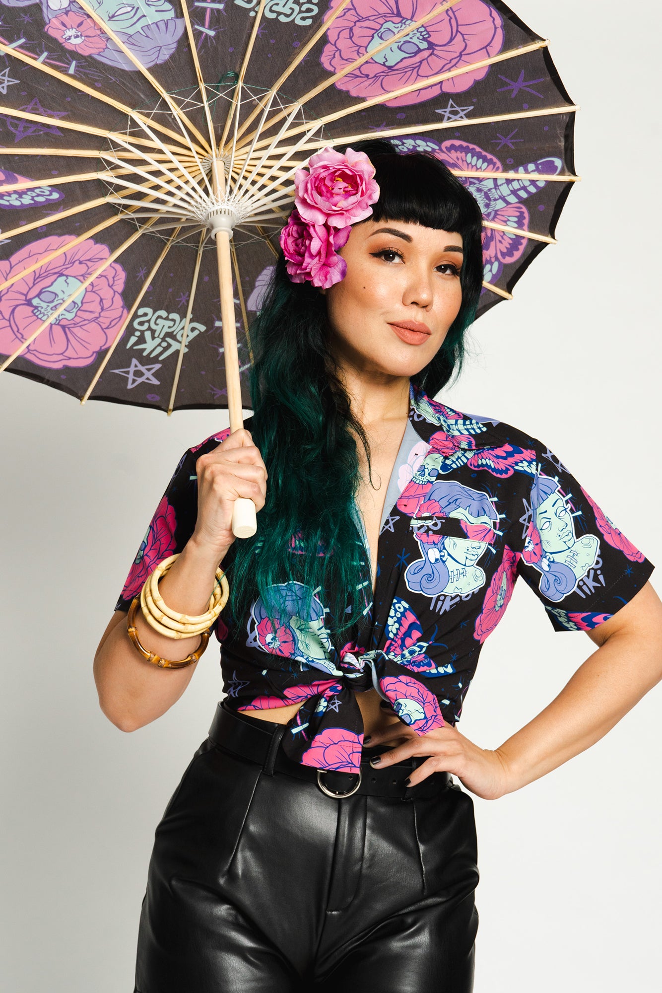 Women's Glamour Ghoul Camp Shirt – Biggs Studio
